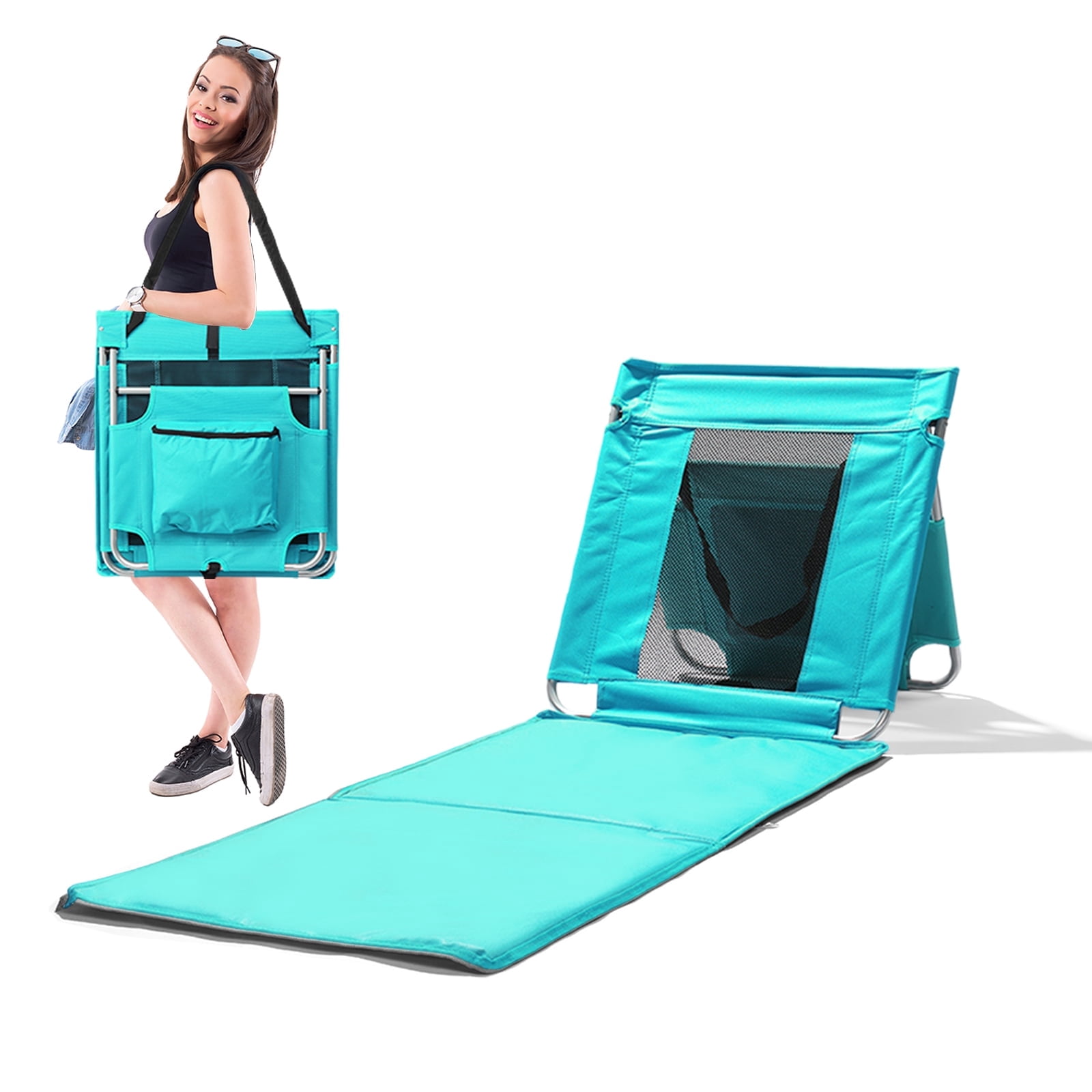 Ktaxon Beach Mat Lounge Chair, Protable Folding Lightweight Beach ...