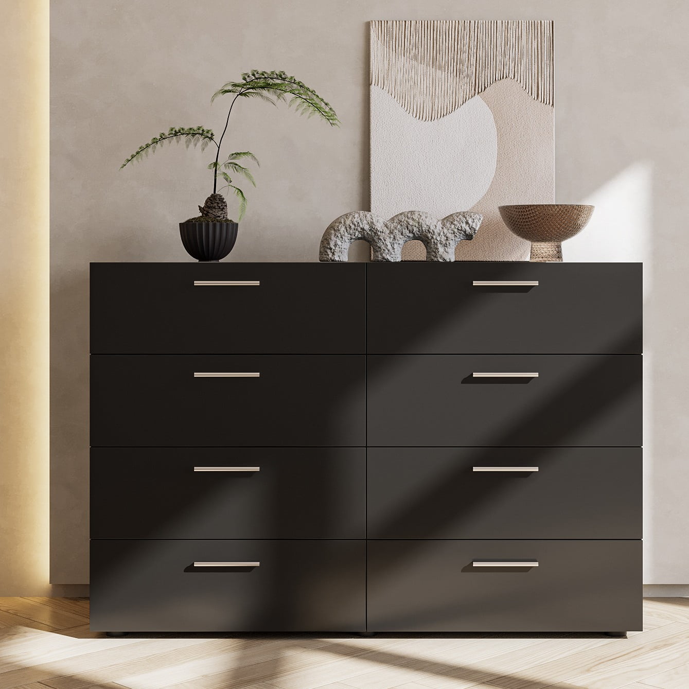 Ktaxon Sturdy 8-Drawer Wooden Dresser, Big Storage Cabinet for Bedroom ...