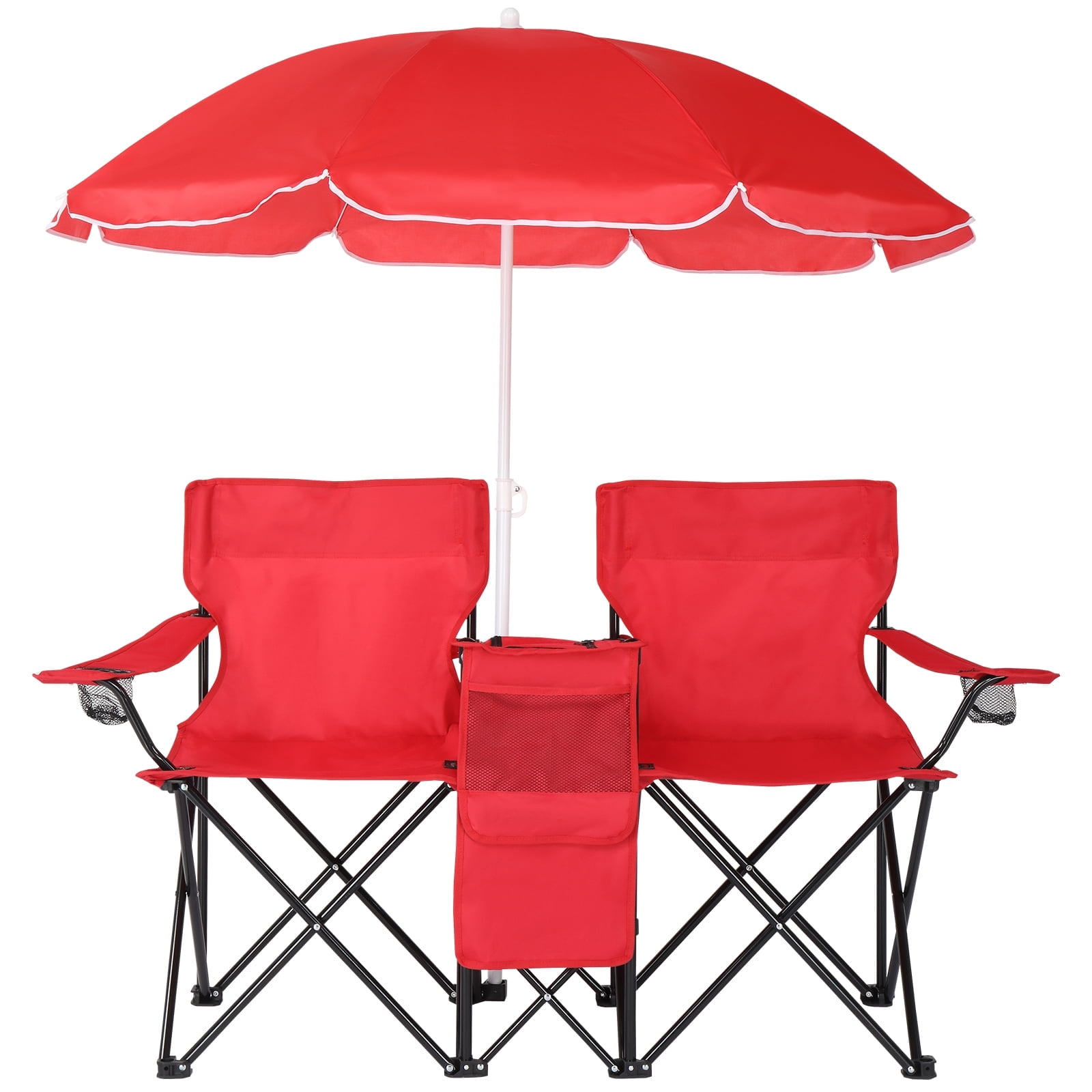 "Ktaxon Camping Loveseat Chair, Folding Double Outdoor Chair with ...