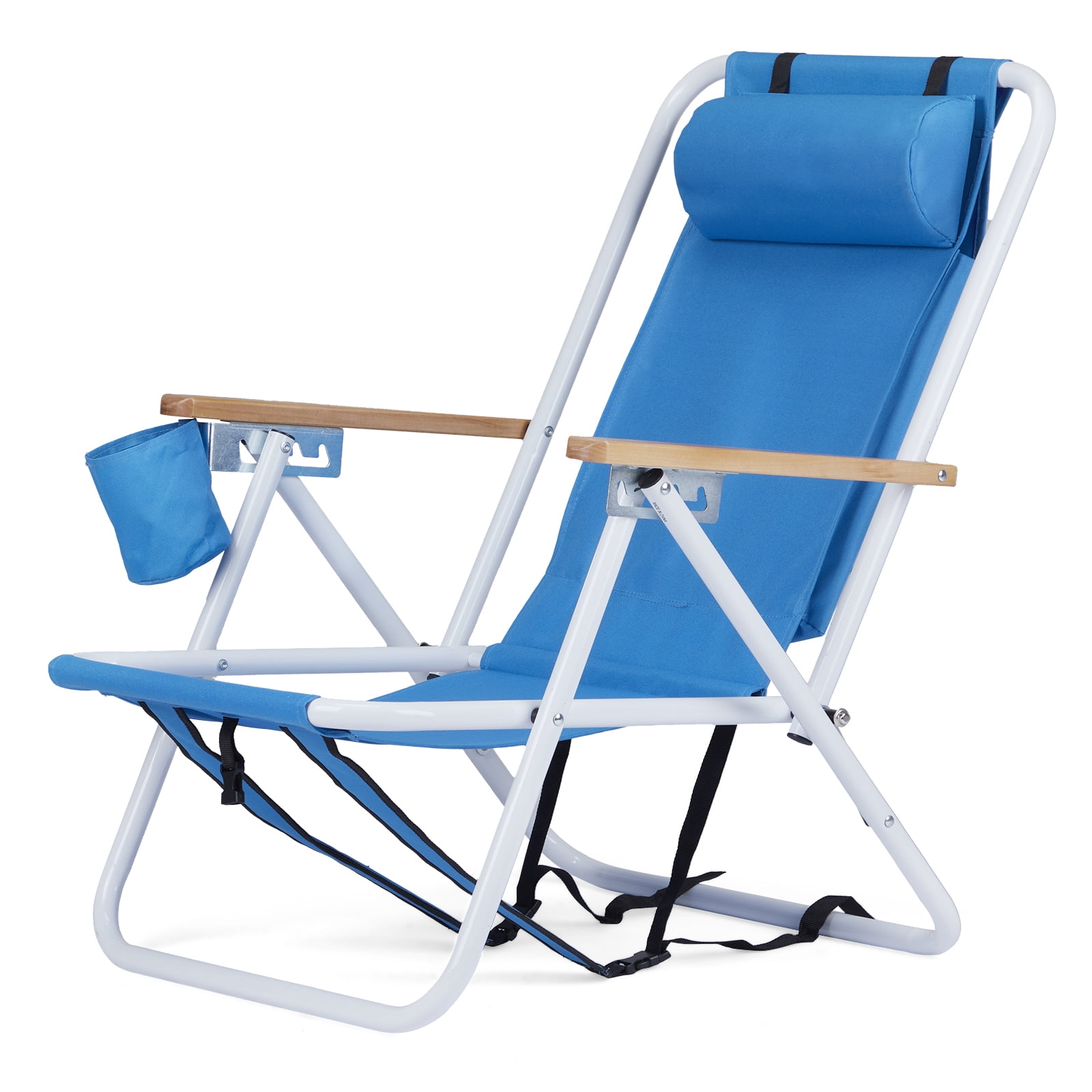 Ktaxon Lightweight Portable Beach Chair, Folding Compact Design, Blue ...