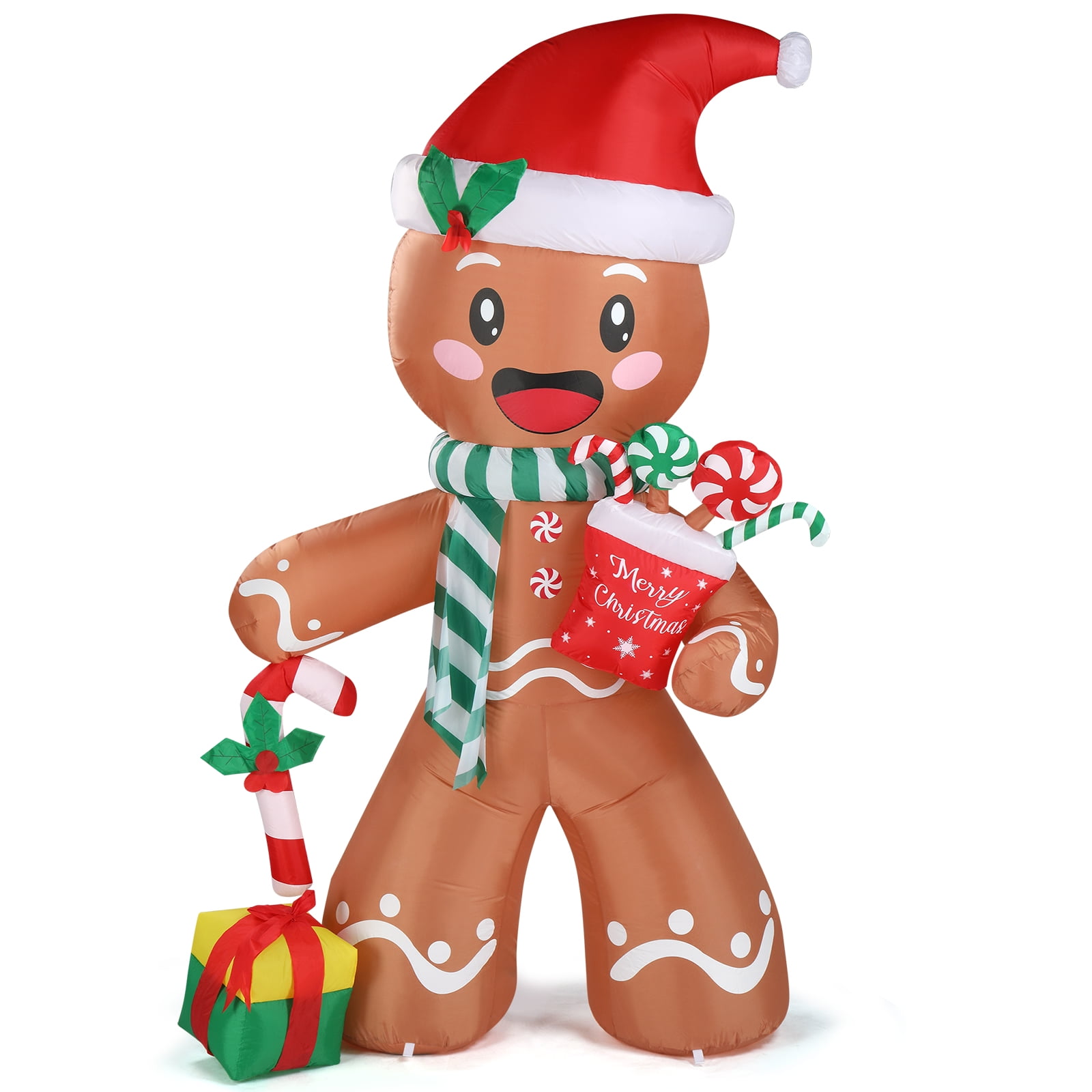 Ktaxon Christmas Inflatable Decorations Gingerbread Man, Blow up ...