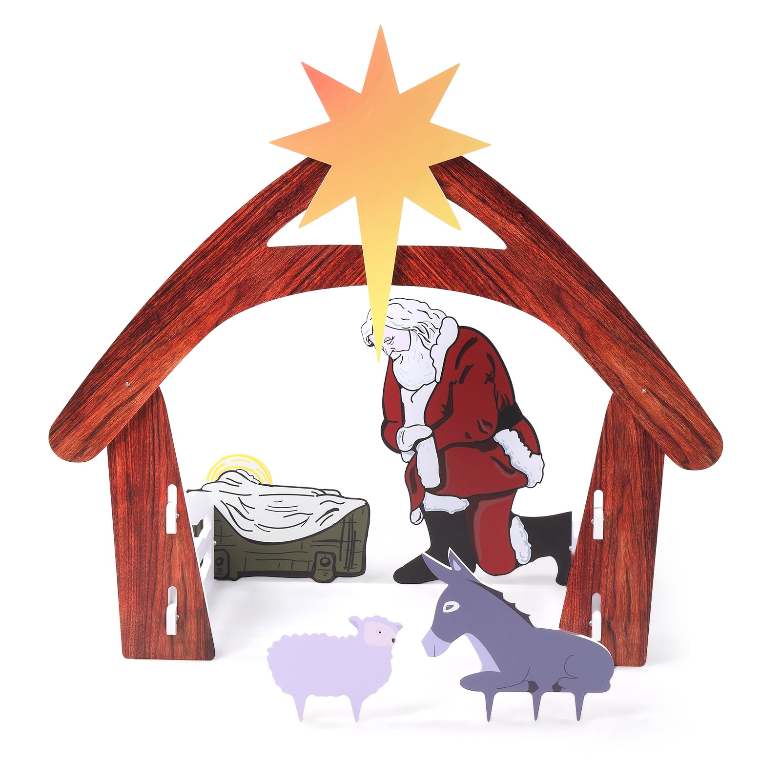 Ktaxon Christmas Outdoor Nativity Scene Large Holy Decorations ...