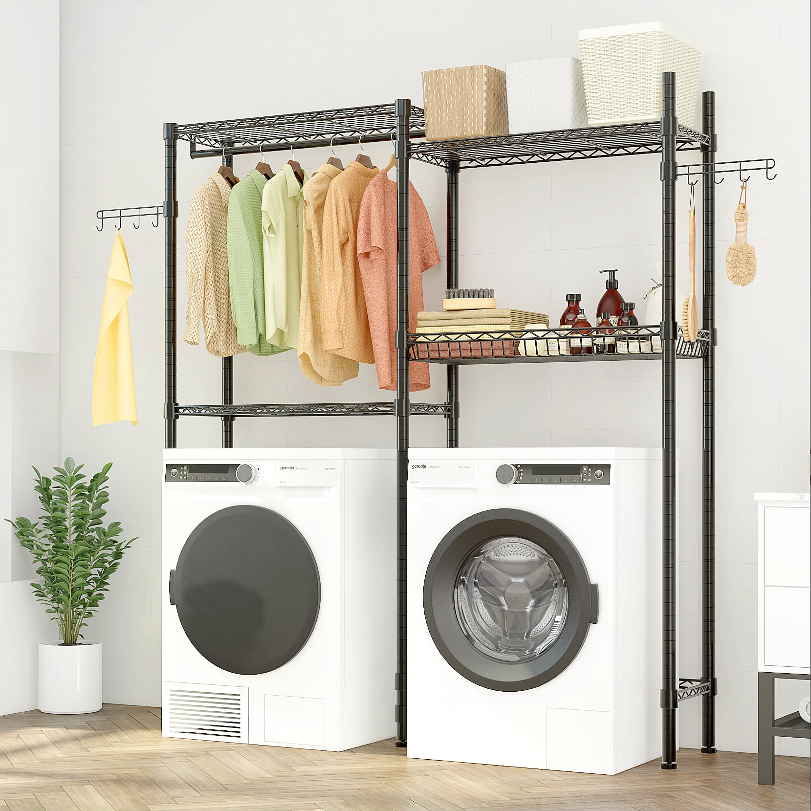 Ktaxon Clothes Rack, Heavy Duty Garment Rack Hanging Clothes Rack ...