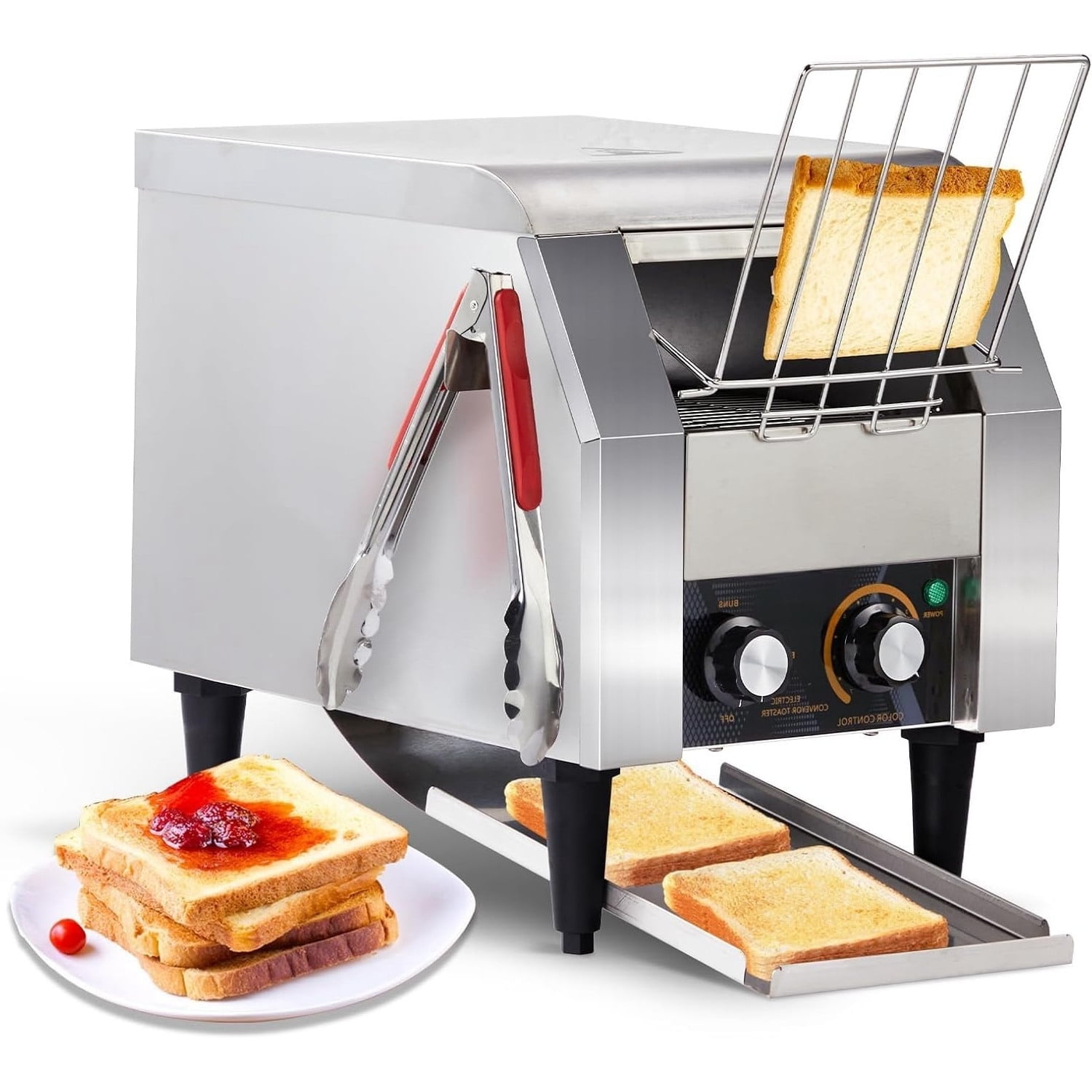 Ktaxon Commercial Conveyor Toaster, 150 Slices/Hour, 1300W, Front/Rear ...