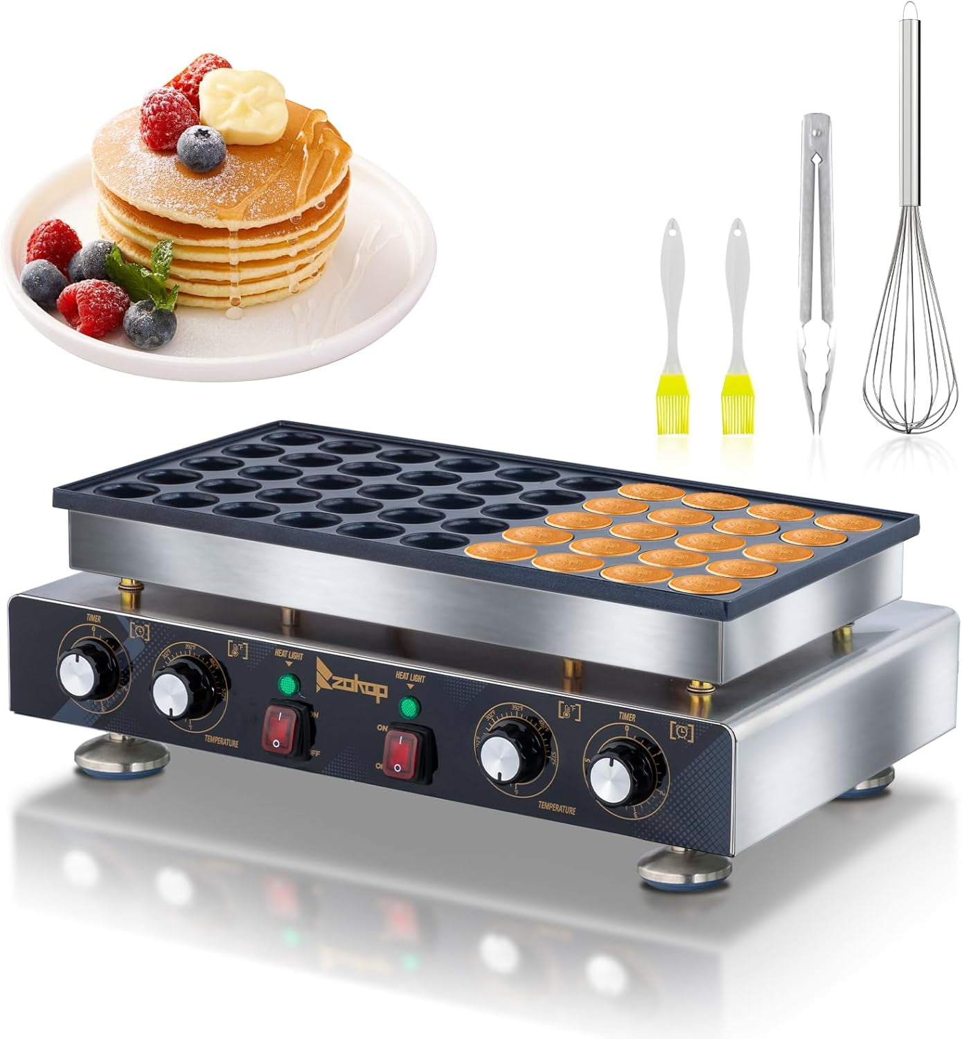 Ktaxon Commercial Countertop Waffle Maker, 110V 1800W Mini Dutch ...