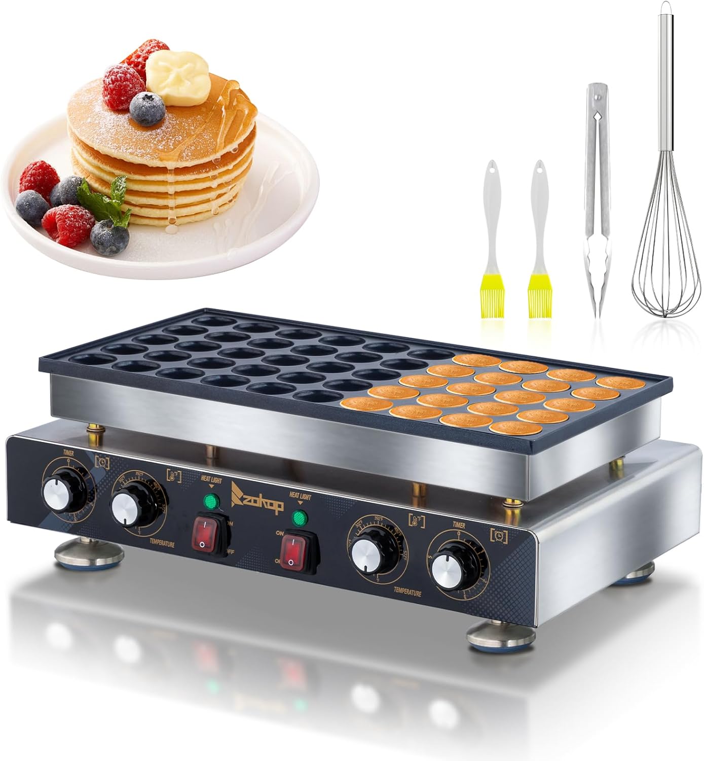 "CucinaPro Electric Pizzelle Baker, 5"" Diameter Nonstick Wafer Making ...