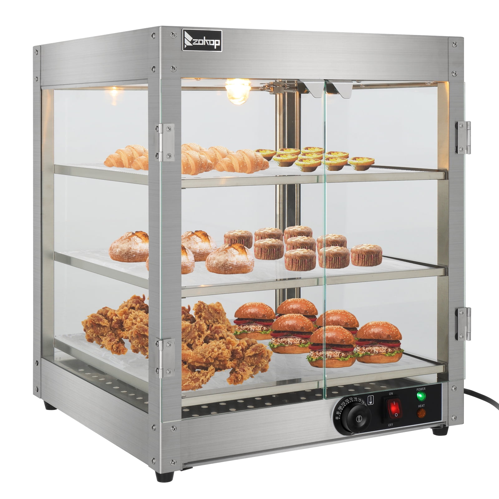 Ktaxon 800W 110V 3-Tier Commercial Food Warmer Display Case for Pizza ...