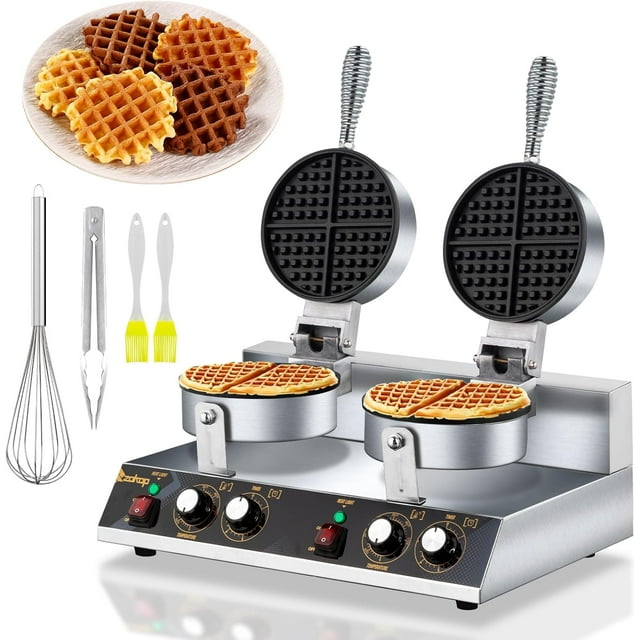 Ktaxon Commercial Waffle Maker, Professional Intelligent Round Waffle ...