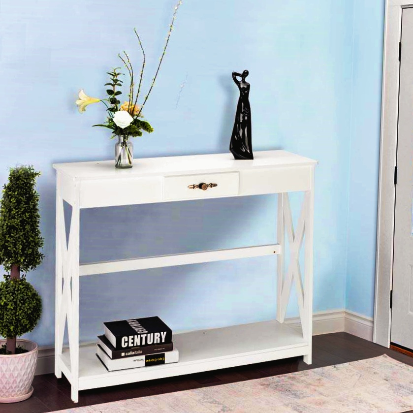 Convenience Concepts Northfield Hall Console Table, White ( Pack of 2 ...