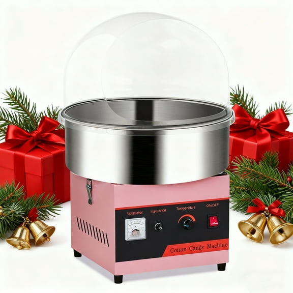 HUSGW Electric Cotton Candy Machine, 1000W, Pink, Tabletop, Hard Candy ...