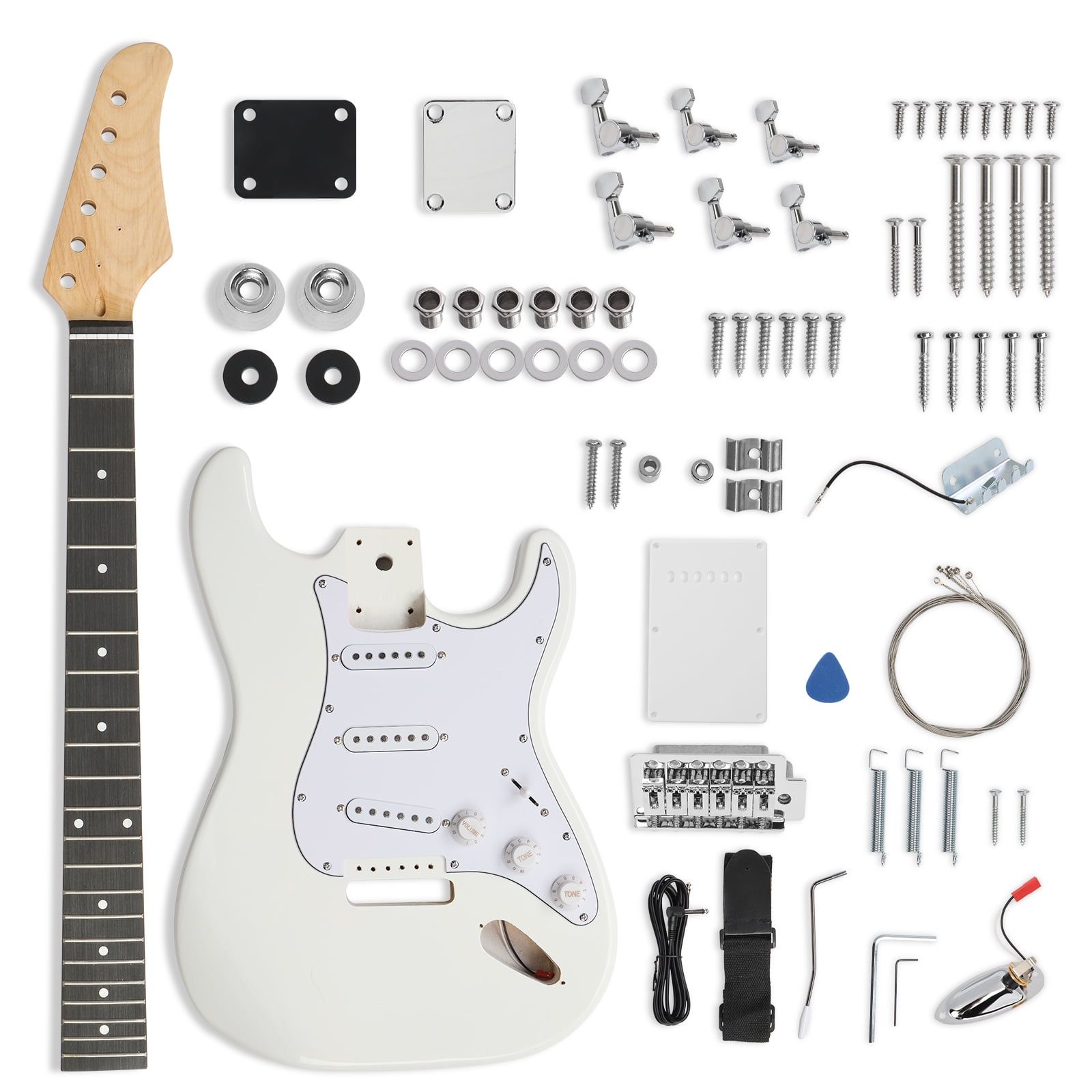 Ktaxon DIY Electric Guitar Kit, 6 String ST Style Electric Guitar Kits ...