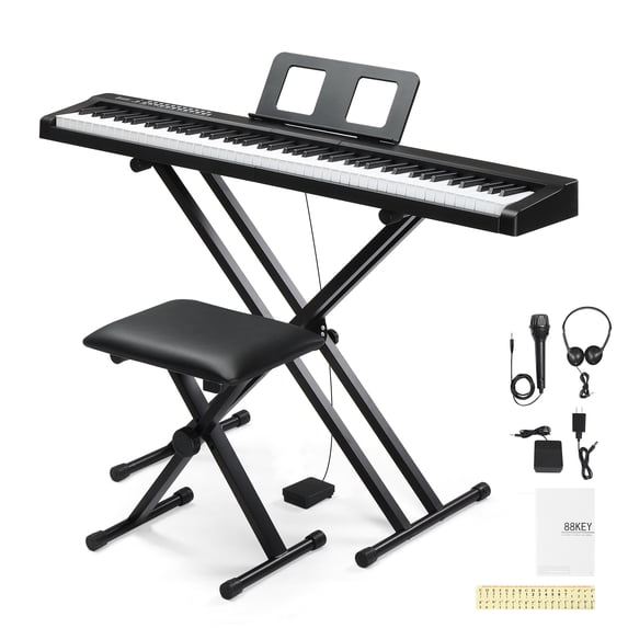 Ktaxon Digital Piano 88-Key Semi-Weighted Action, Electronic Keyboard ...