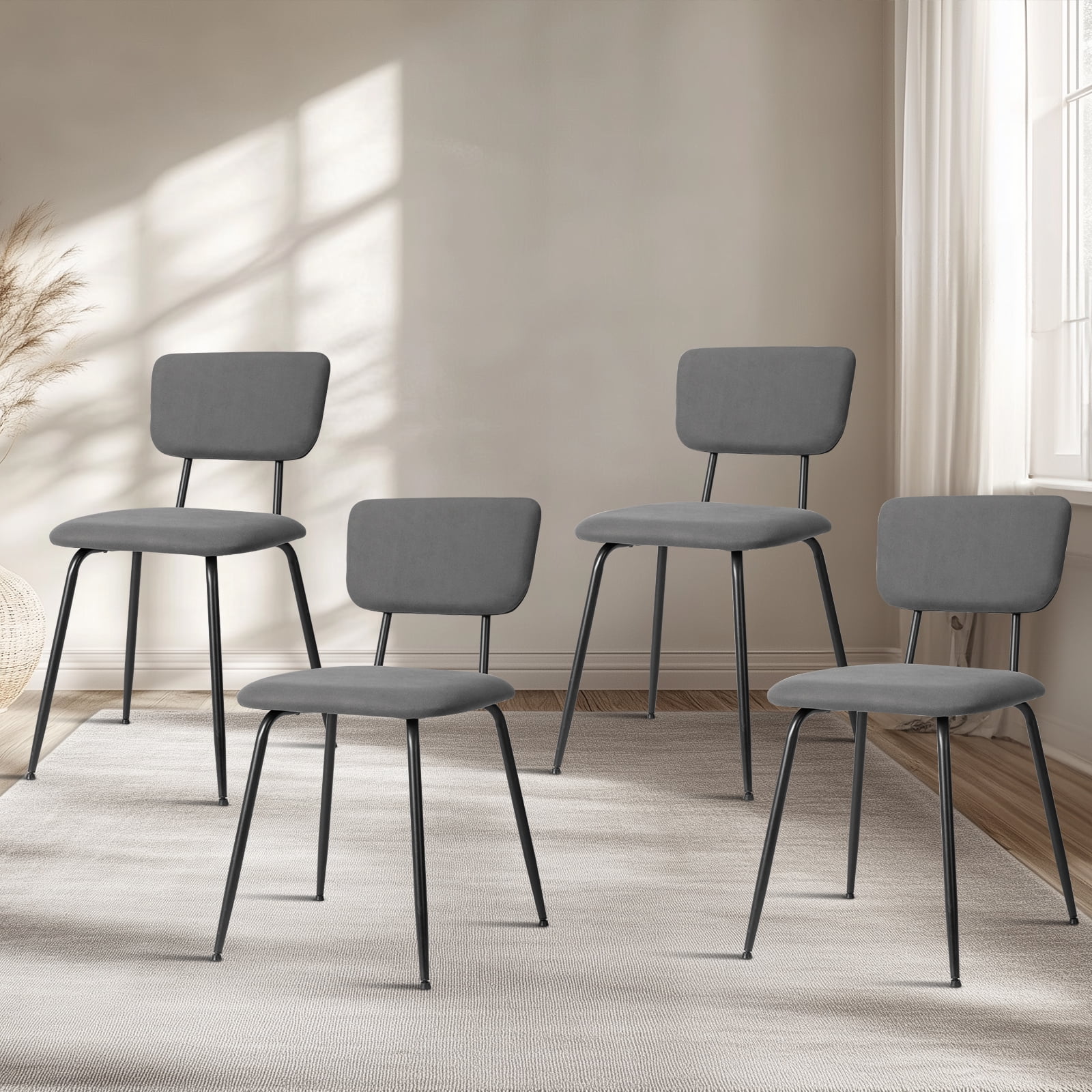 Ktaxon Folding Chairs Set of 4 Modern Kitchen Dinner Chairs, Padded ...