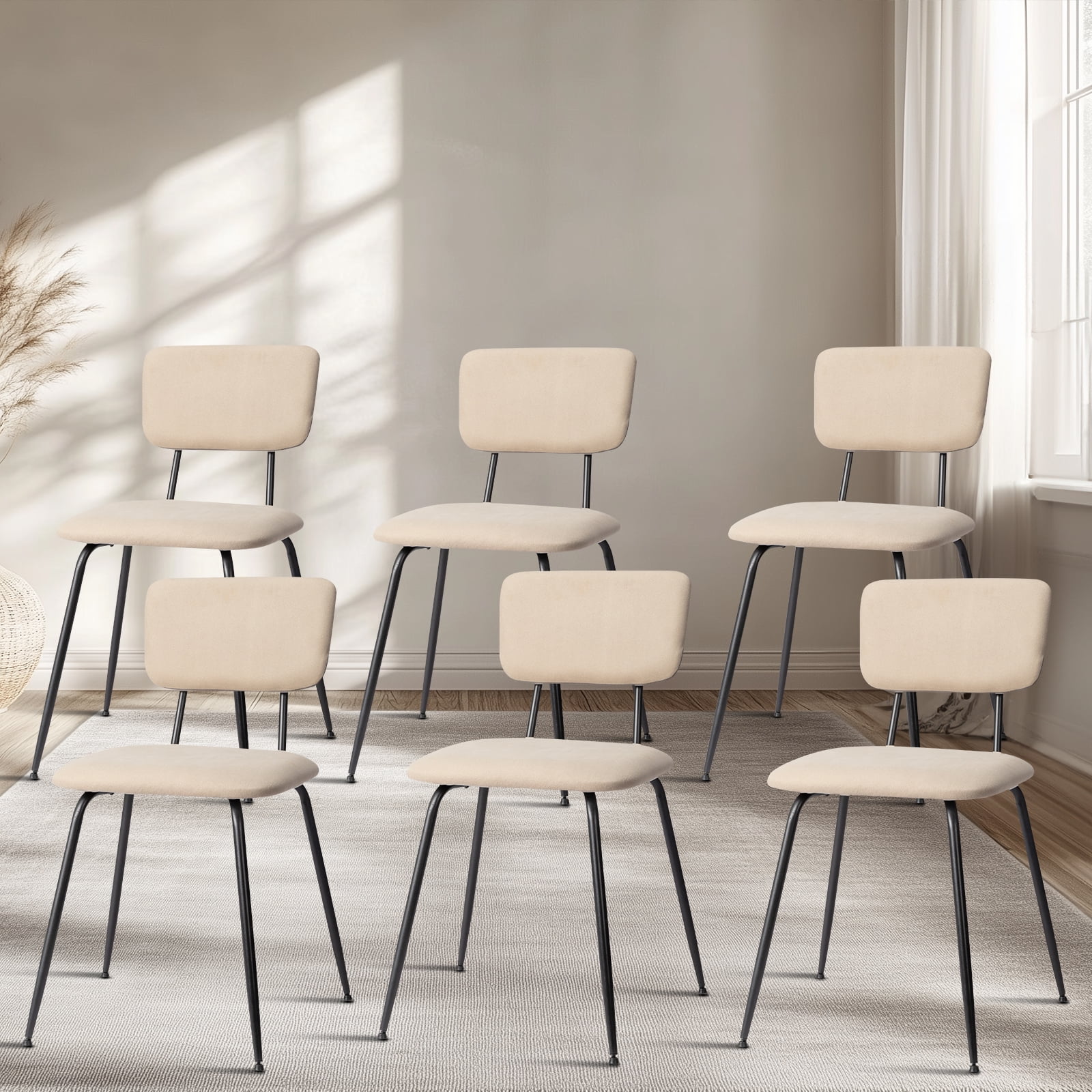 Ktaxon Folding Chairs Set of 6 Modern Kitchen Dinner Chairs, Padded ...