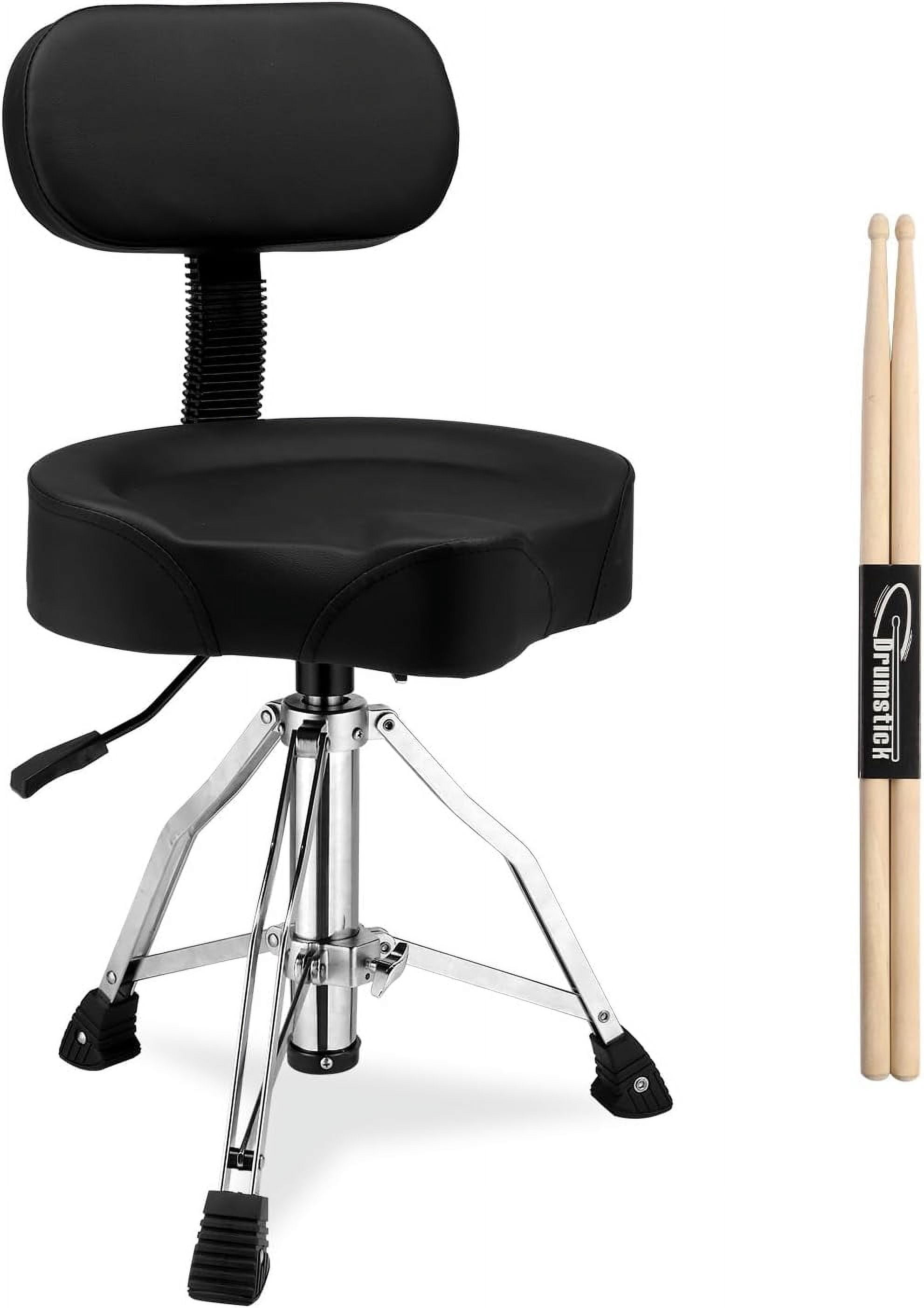 Ktaxon Drum Throne with Backrest, Oversized Motorcycle Shape Seat Height Adjustable Drum Stool ...