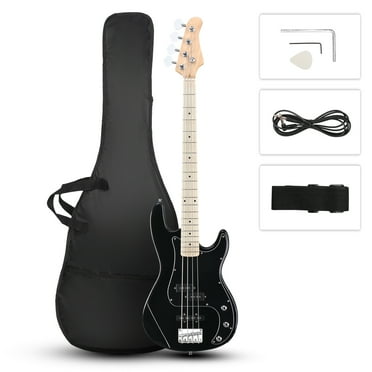 GIB Series 4 String Electric Bass Guitar Beginner Kit, Full Size Solid ...