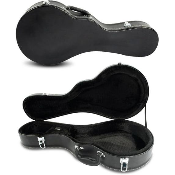 Ktaxon F-Style Mandolin Hard Case, Deluxe Leather Hard-Shell Carrying ...