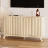 Ktaxon Modern Fluted Sideboard, 55" Pantry Storage Buffet Cabinet, Wood ...
