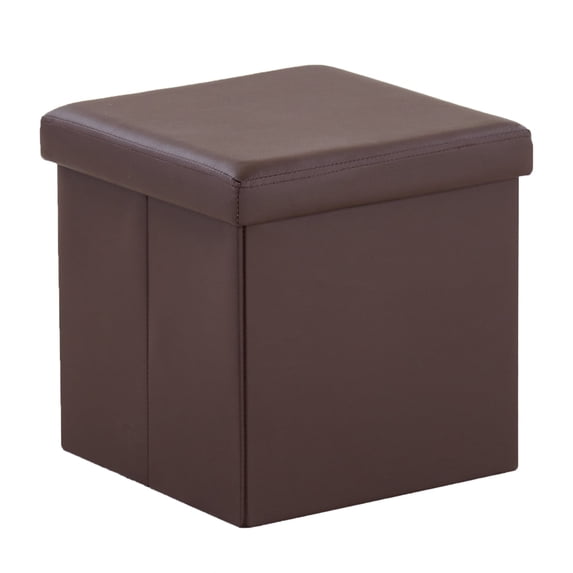 Ktaxon Foldable Leather Ottoman Footstool, Collapsible Storage Chest ...