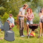 VINGLI Portable Toilet Camping RV Toilet | Soft Back & Handrail Design ...