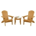 Ktaxon Patio Outdoor Furniture Set: 2 Wooden Adirondack Chairs & Table ...
