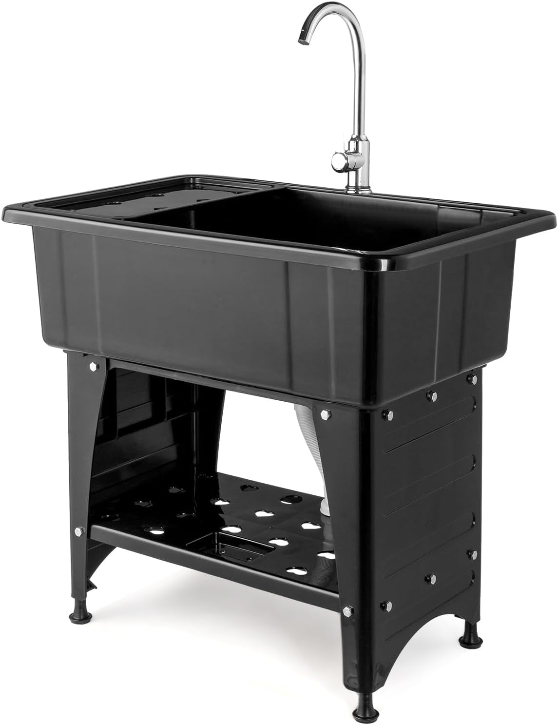 Ktaxon Freestanding Utility Sink Laundry Tub, with Stainless Steel ...