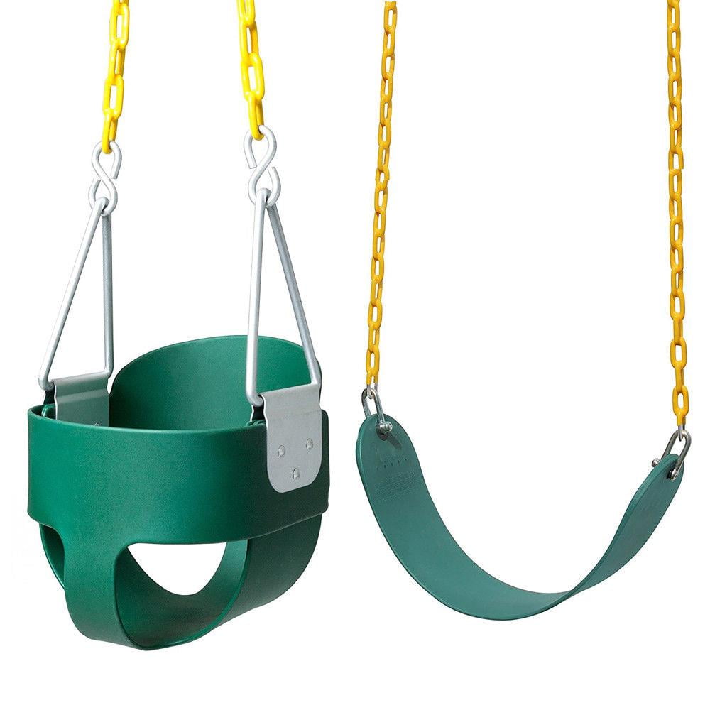 Ktaxon Full Bucket Seat Swing Toddler Bucket Swing Playground Home ...
