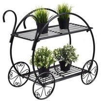 Ktaxon 6-Tier Garden Cart Stand & Flower Pot Metal Plant Holder Display ...