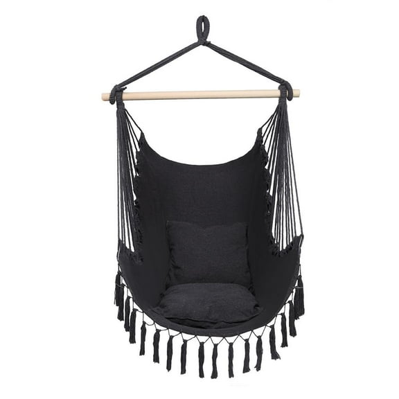 Collection Hammock Chair Hanging Rope Swing Chair with 2 Cushions, Max ...