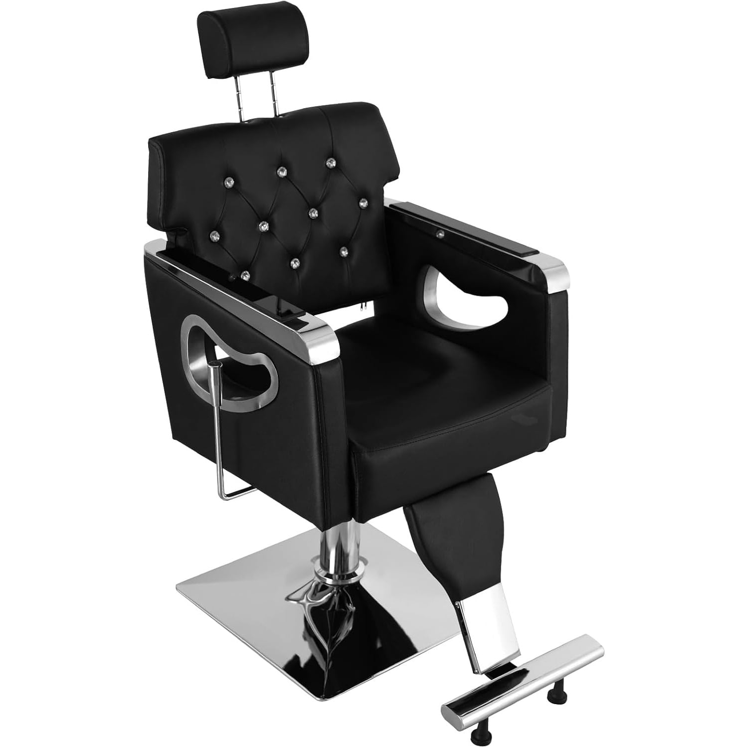 UBesGoo Heavy Duty Reclining Barber Chair, 360° Swivel Salon Chair with ...