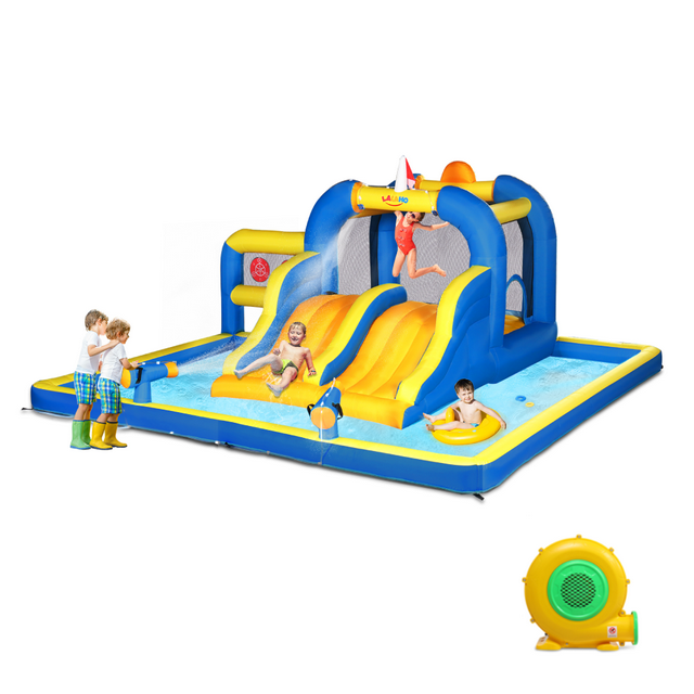Ktaxon Large Jump Bouncy Castle, Inflatable Water Slide Bouncer House ...