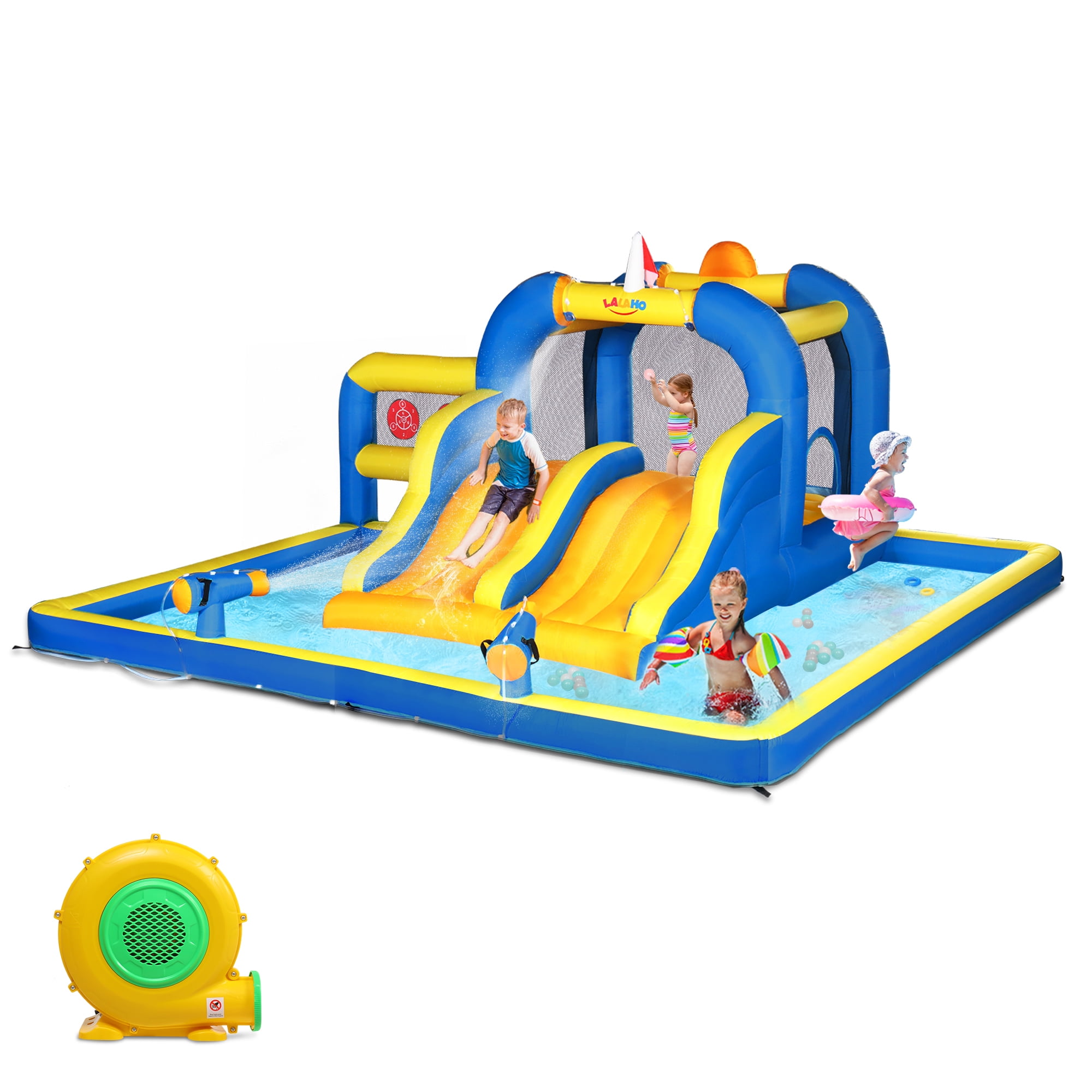 Ktaxon Large Jump Bouncy Castle, Inflatable Water Slide Bouncer House ...