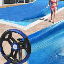 Ktaxon Inground Solar Pool Cover Reel Set for Swimming Pool, Aluminum ...