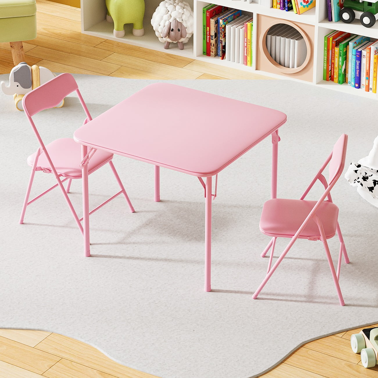 Ktaxon Kids Activity Table and Chairs Set for 2, No Assembly Folding ...