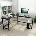 Ktaxon L-Shaped Computer Desk Writing Table Corner PC Latop Table Study ...