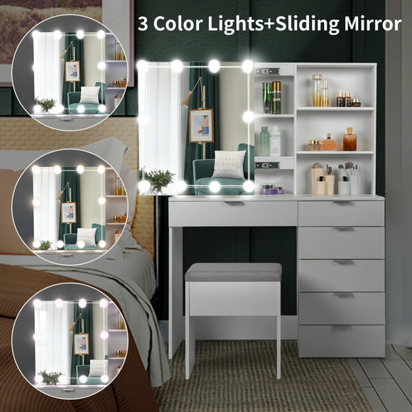 Lighted Makeup Vanity in Makeup Vanities - Walmart.com