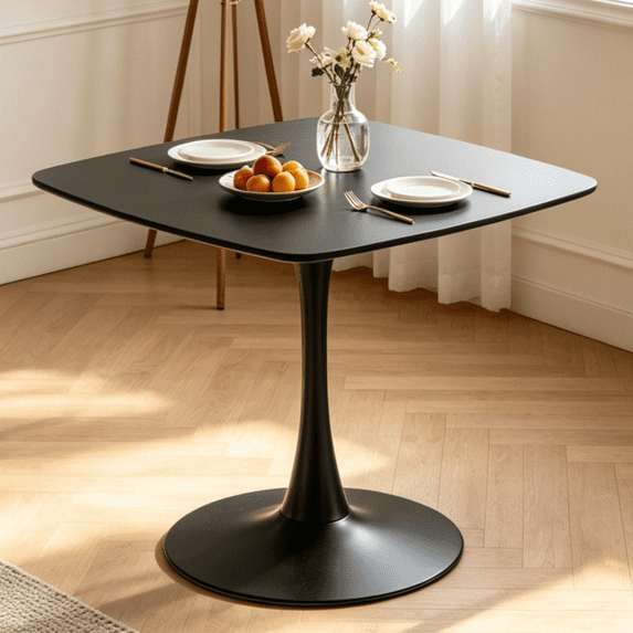 Ktaxon Modern Dining Table, 31.5" Round Table Corner with Pedestal Base ...