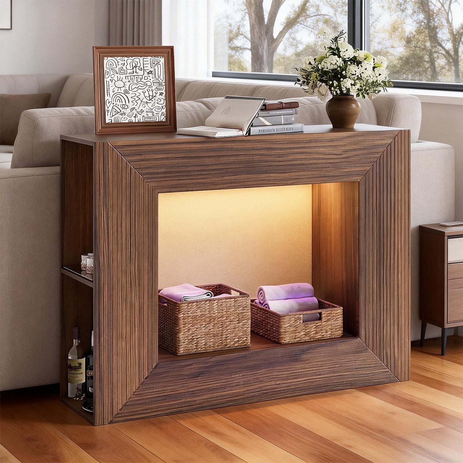 "Ktaxon Modern Entry Console Table, 3 Drawers & Shelf, 58"" for Living ...