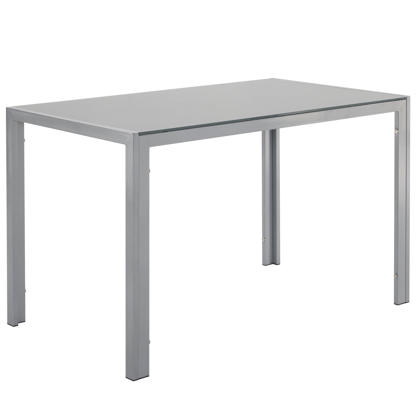 Ktaxon Modern Glass Dining Table For 4, Breakfast Rectangle for Small ...
