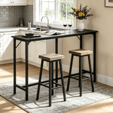 Ktaxon Modern Pub Dining Table for 4 People, 55" Long Bar Table ...