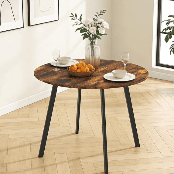 Ktaxon Modern Round Dining Table for 2~4, Simplistic 35.5" Kitchen ...