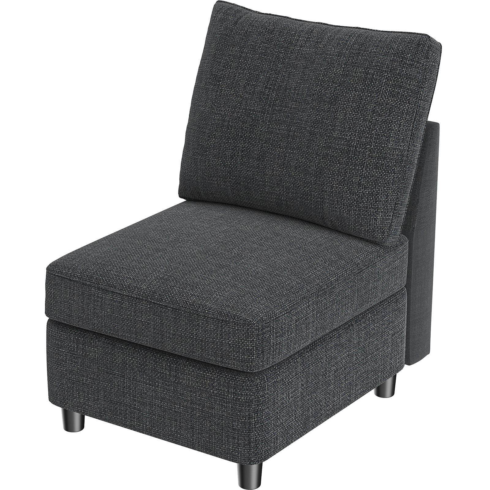 Ktaxon Modular Sofa Combination Part - 1 Linen Fabric Armless Seat Dark ...