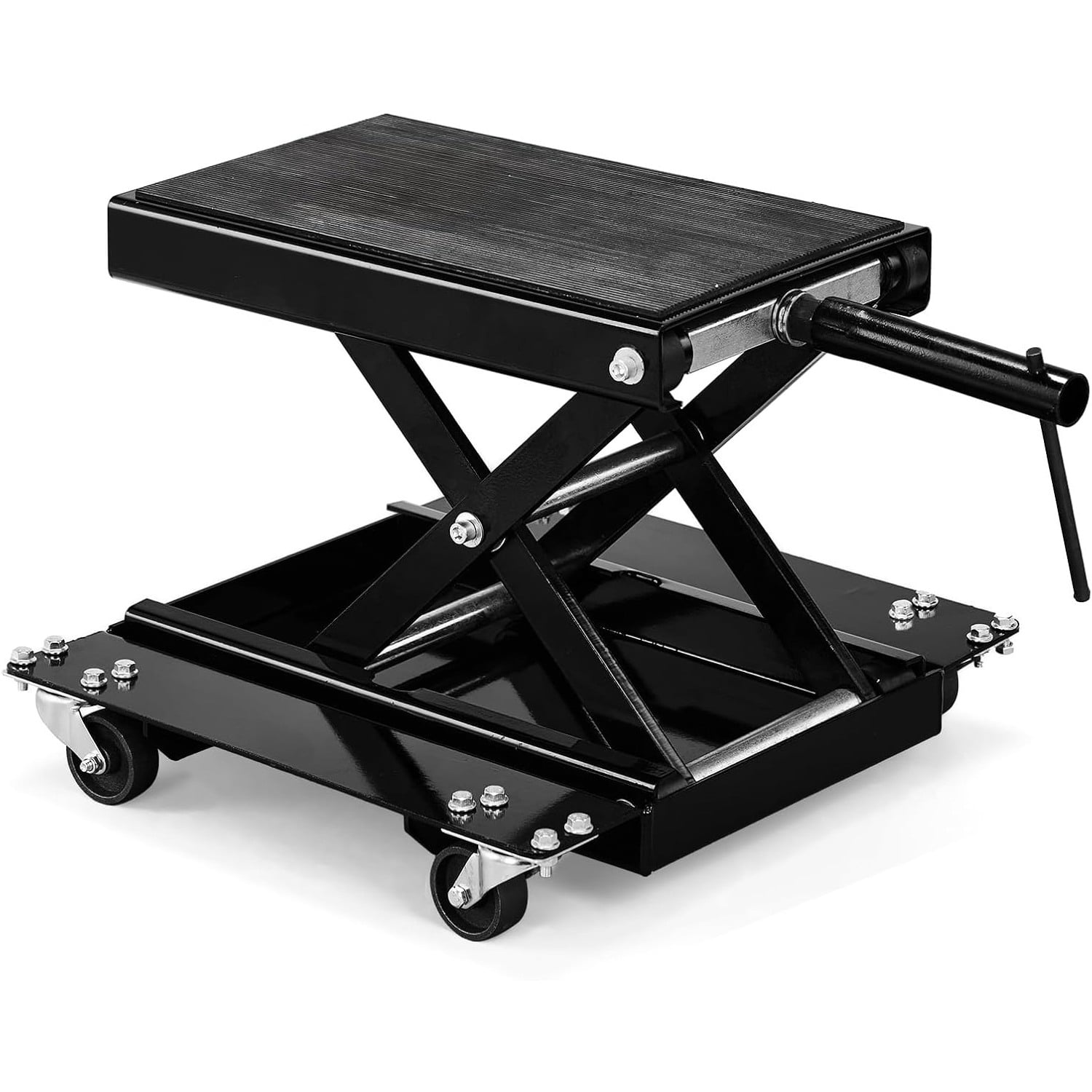 Ktaxon Motorcycle Scissor Lift Jack with Dolly, 1100 lbs Heavy Duty ...