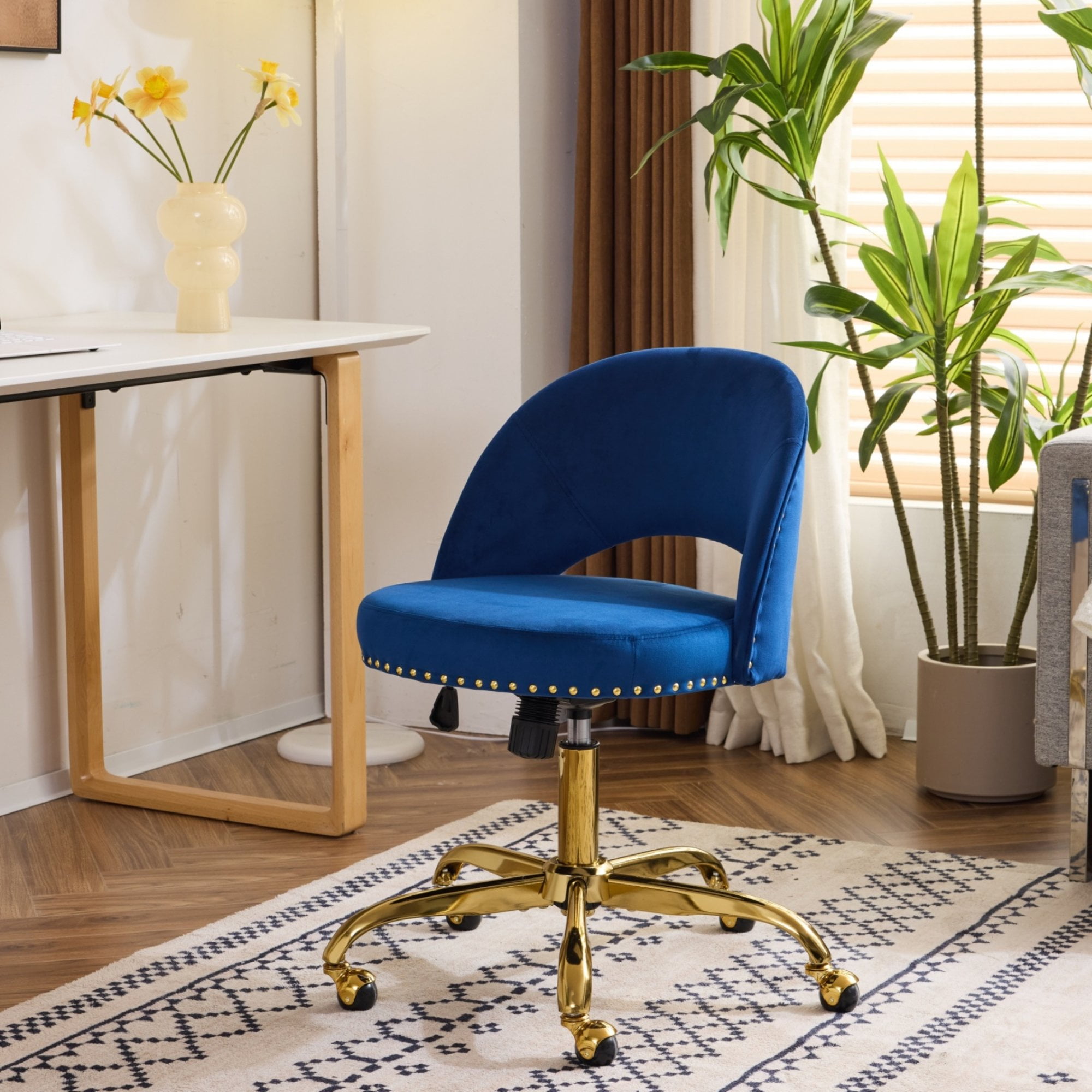 Ktaxon Office Desk Chair Adjustable Flannel Computer Task Chair Small ...