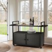 Noble House Miller Outdoor Alumnimum Bar Table with Glass Top, Grey ...