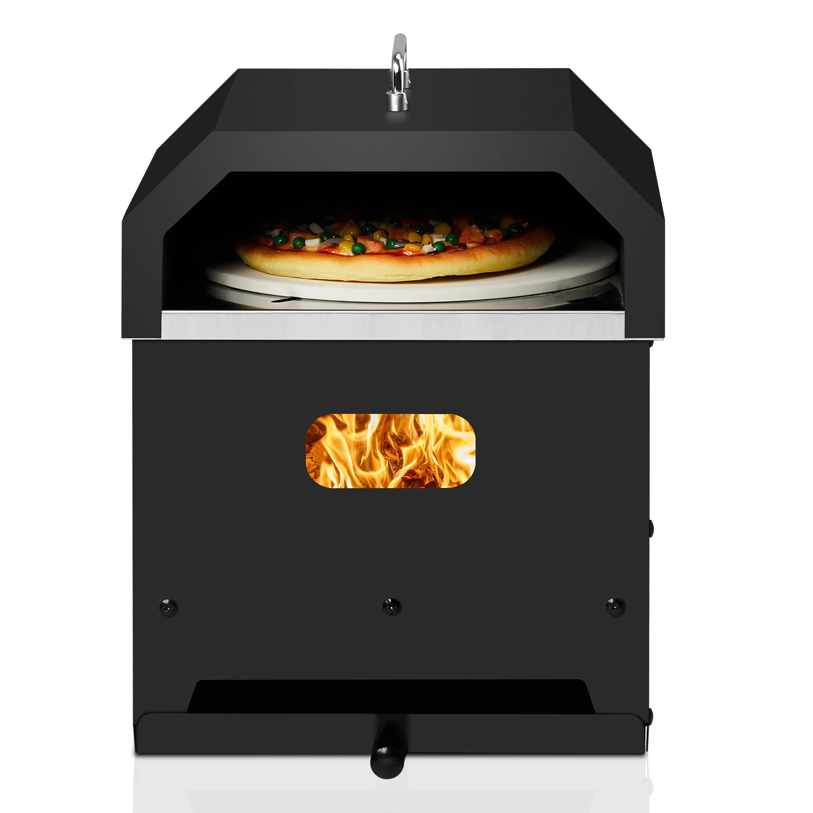 Ktaxon Outdoor Pizza Oven 14.5'' Wood Fired Pizza Oven Patio Pizza ...