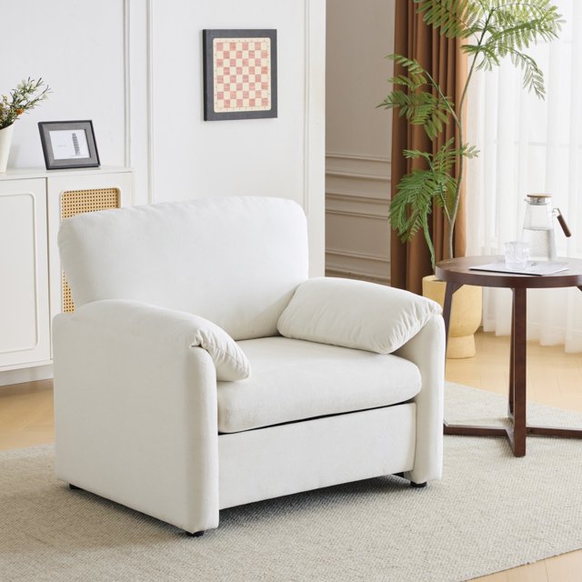 Ktaxon Oversized Accent Chair Chenille Armchair Upholstered Reading ...