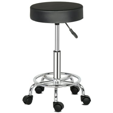 Zksm Rolling Stool with Wheels, Height Adjustable Shop Stool Chair for ...