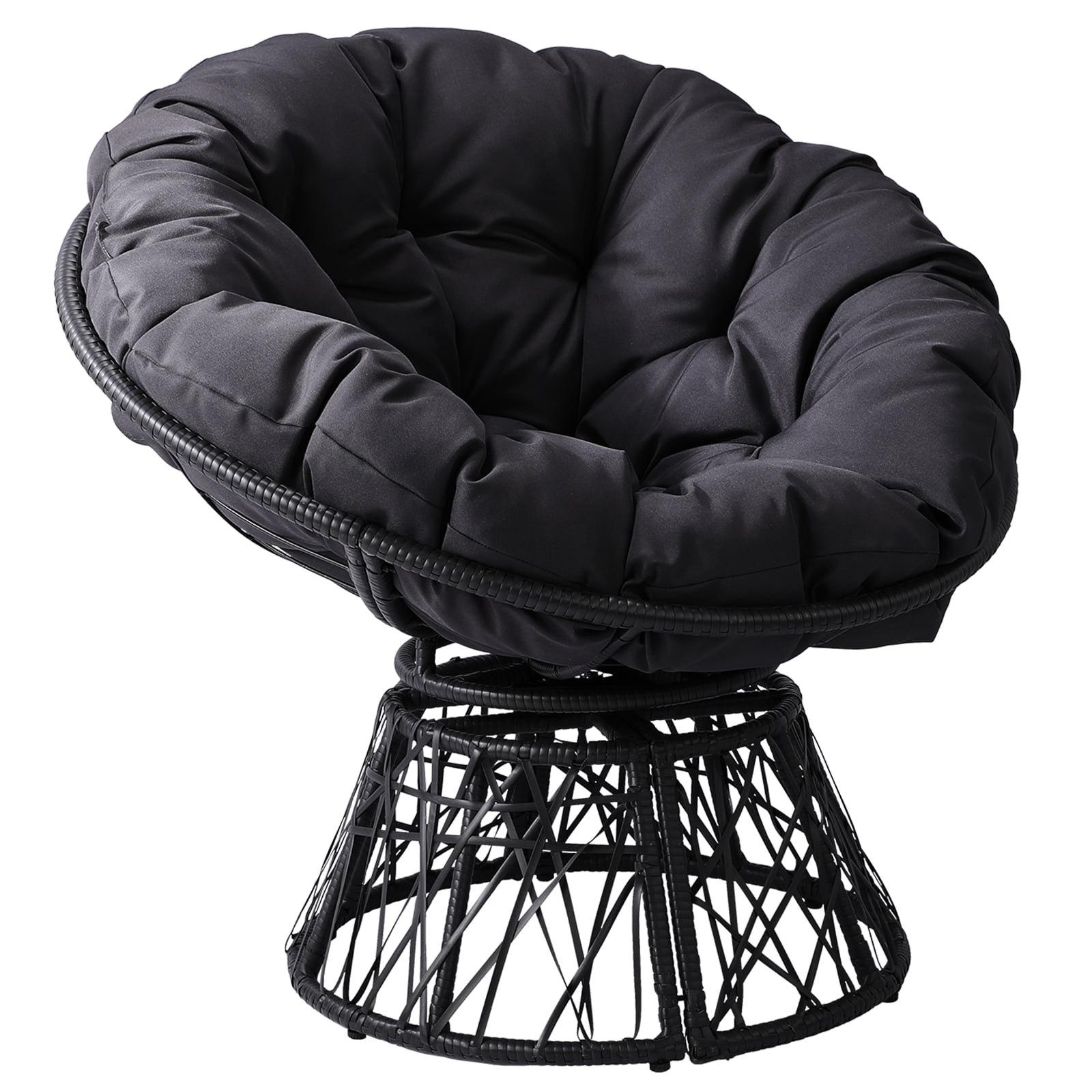 Ktaxon Papasan Chair, 38" Patio 360-Degree Swivel Papasan Seating with ...