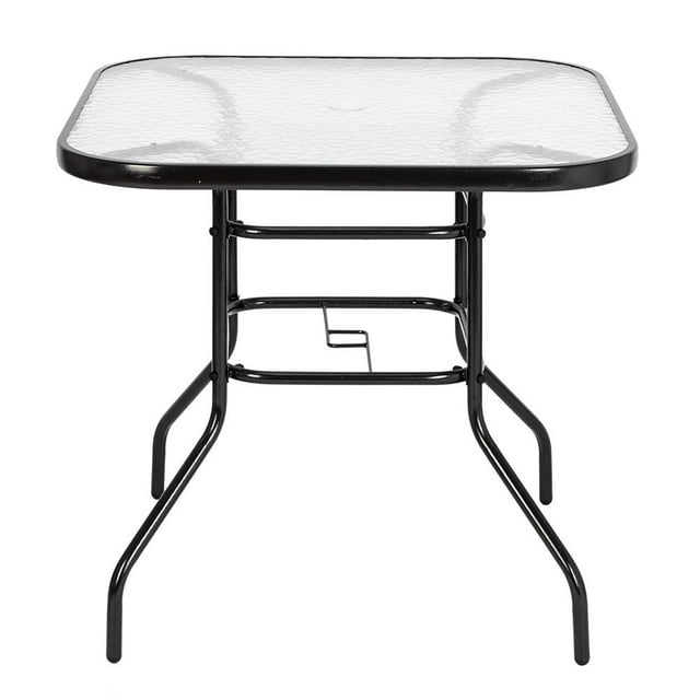 "Ktaxon Outdoor Dining Furniture: Patio Square Table, 31.5"" Glass Top ...